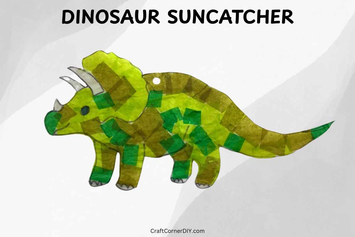 How To Make A Dinosaur Suncatcher | Craft Corner DIY