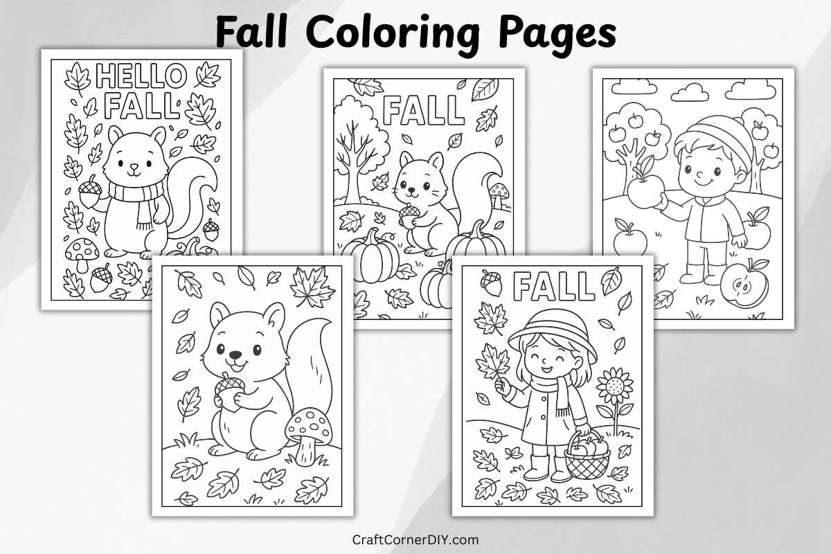 Free Printable Fall Coloring Pages | Craft Corner DIY