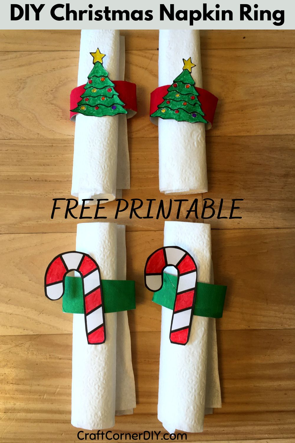 Easy Christmas Napkin Rings Free Printable