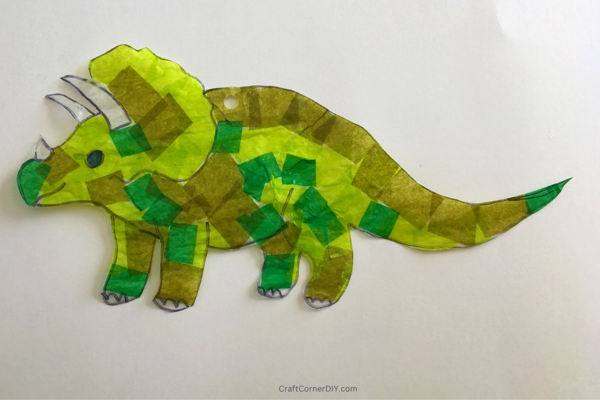 How To Make A Dinosaur Suncatcher | Craft Corner DIY