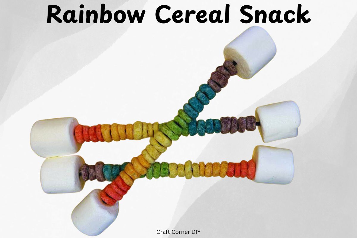 Cereal Rainbow Snack Stick: Fun Snack For Kids | Craft Corner DIY