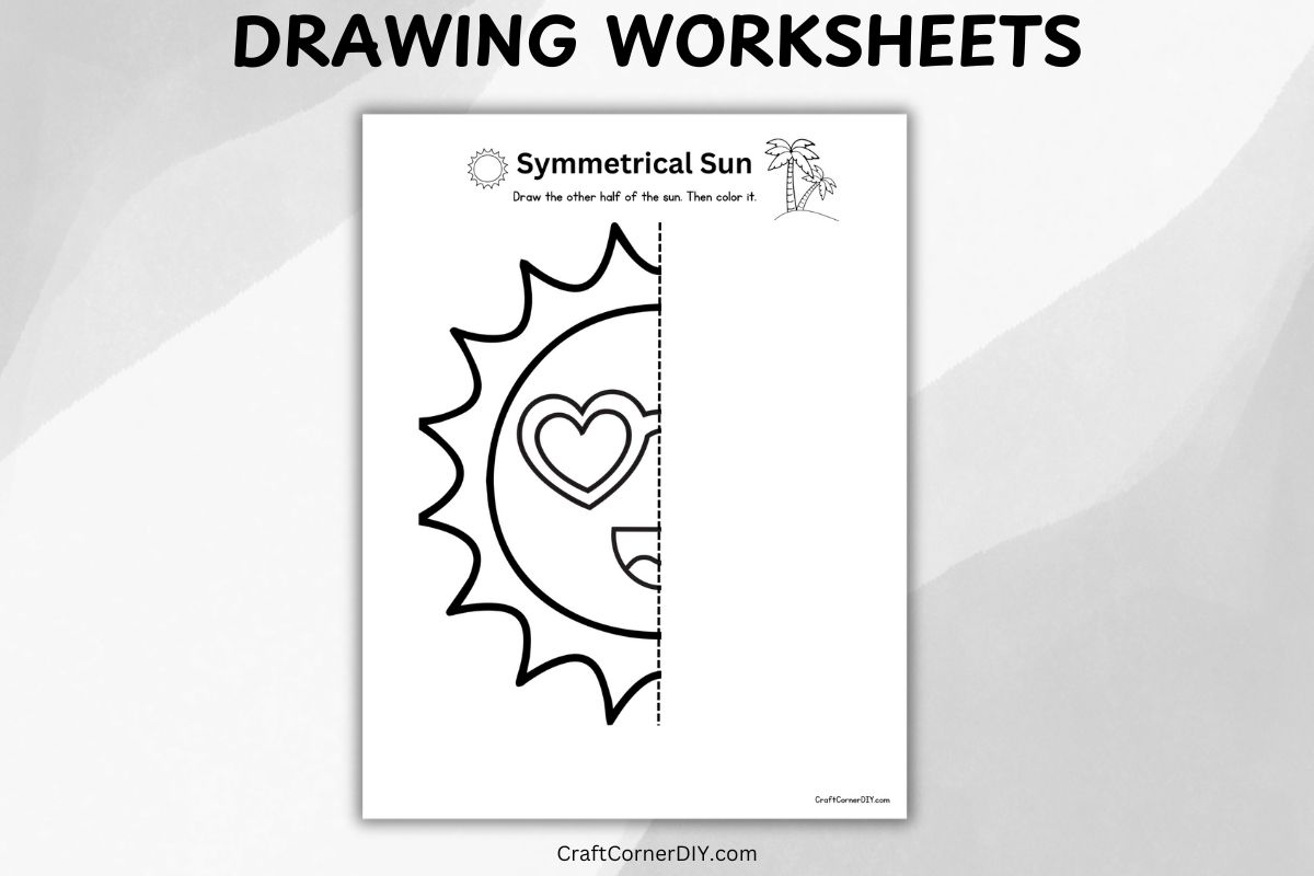 Summer Drawing Worksheets for Kids - Free Printable | Craft Corner DIY