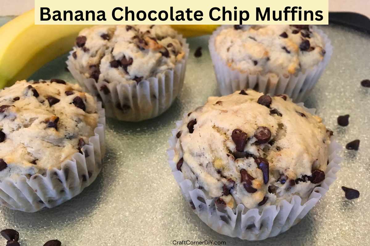 Easy Banana Chocolate Chip Muffins | Craft Corner DIY