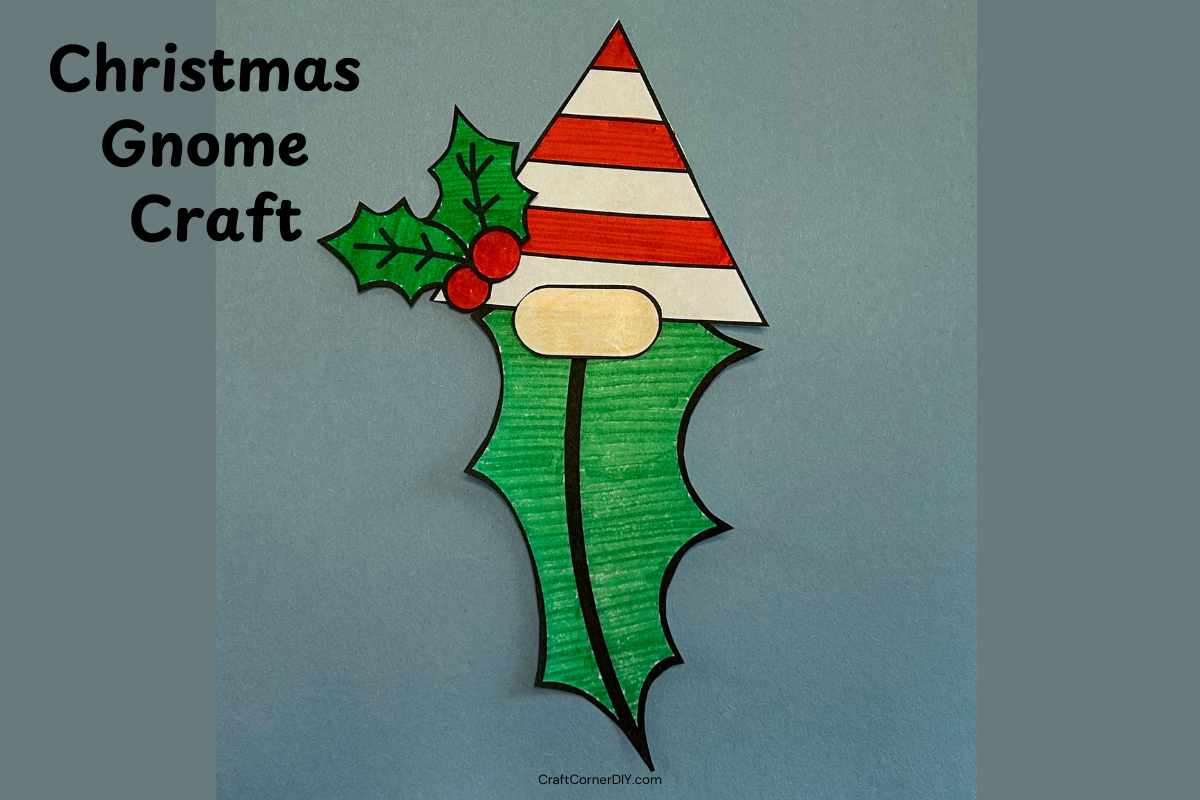 Christmas Gnome Craft: Free Printable | Craft Corner DIY