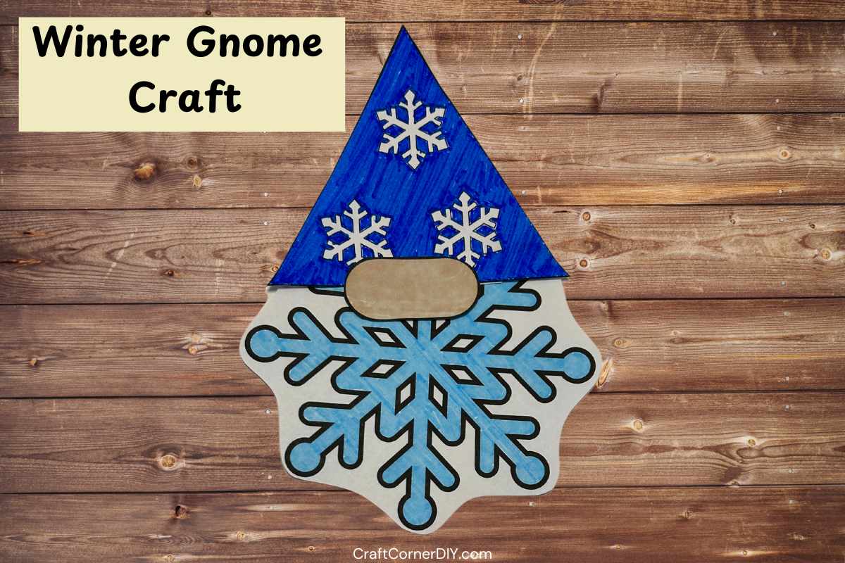 Winter Gnome Craft: Free Printable | Craft Corner DIY