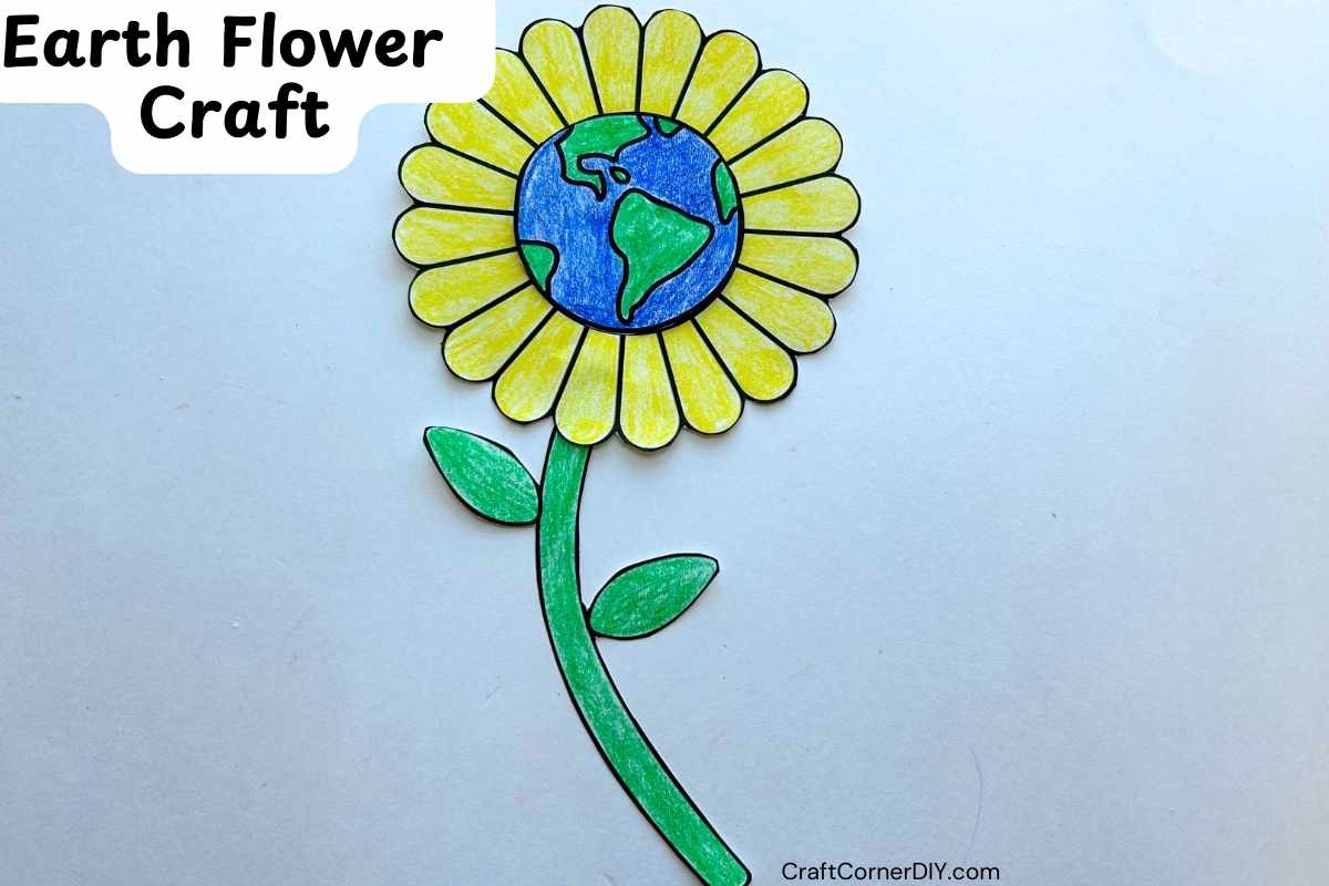 Earth Flower Craft: Earth Day Craft | Craft Corner DIY
