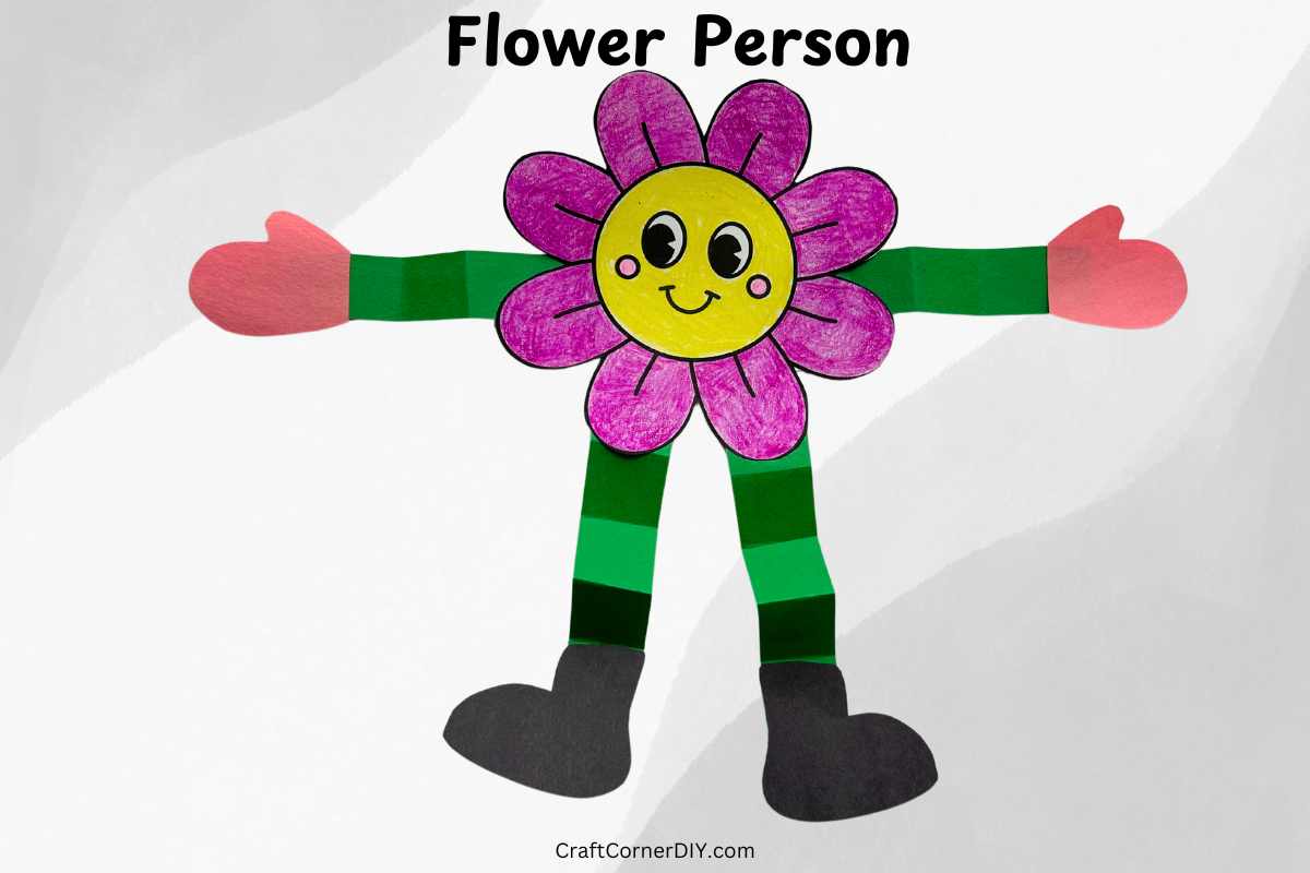 Flower Person Craft: Spring Craft for Kids | Craft Corner DIY