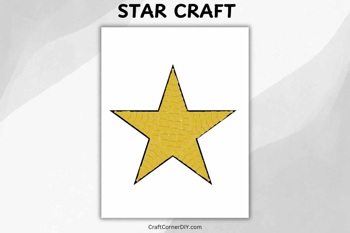 Easy Torn Paper Star Craft | Craft Corner DIY