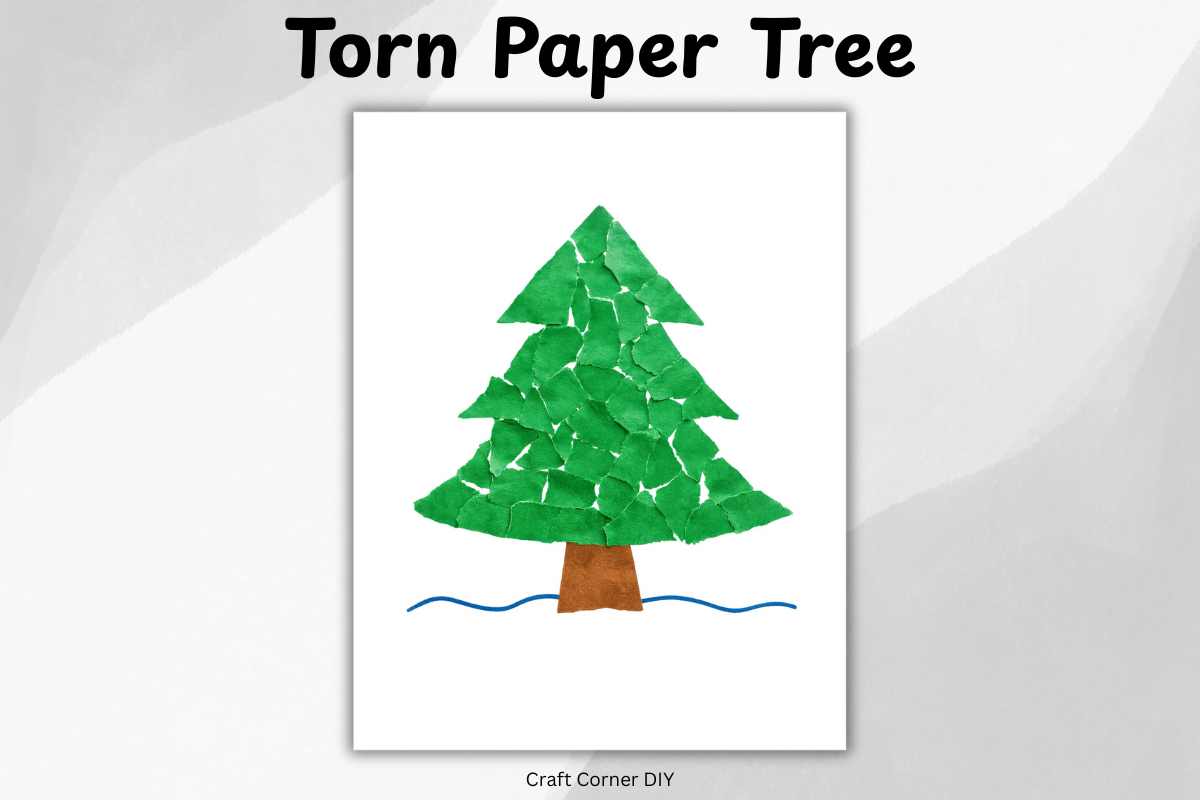 Easy Torn Paper Tree Craft for Kids | Craft Corner DIY
