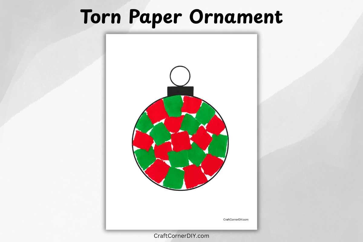 Easy Torn Paper Ornament Craft for Kids | Craft Corner DIY
