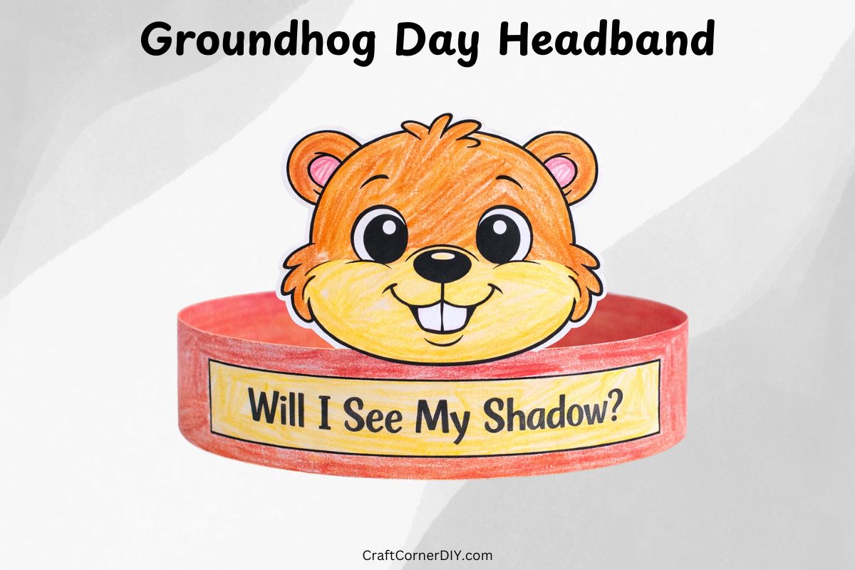 Groundhog Day Headband Craft for Kids | Craft Corner DIY